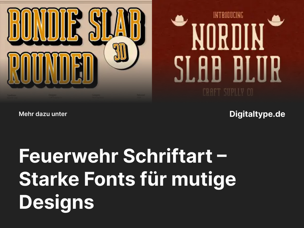 Feuerwehr Schriftart – Starke Fonts für mutige Designs - Digital Type ...