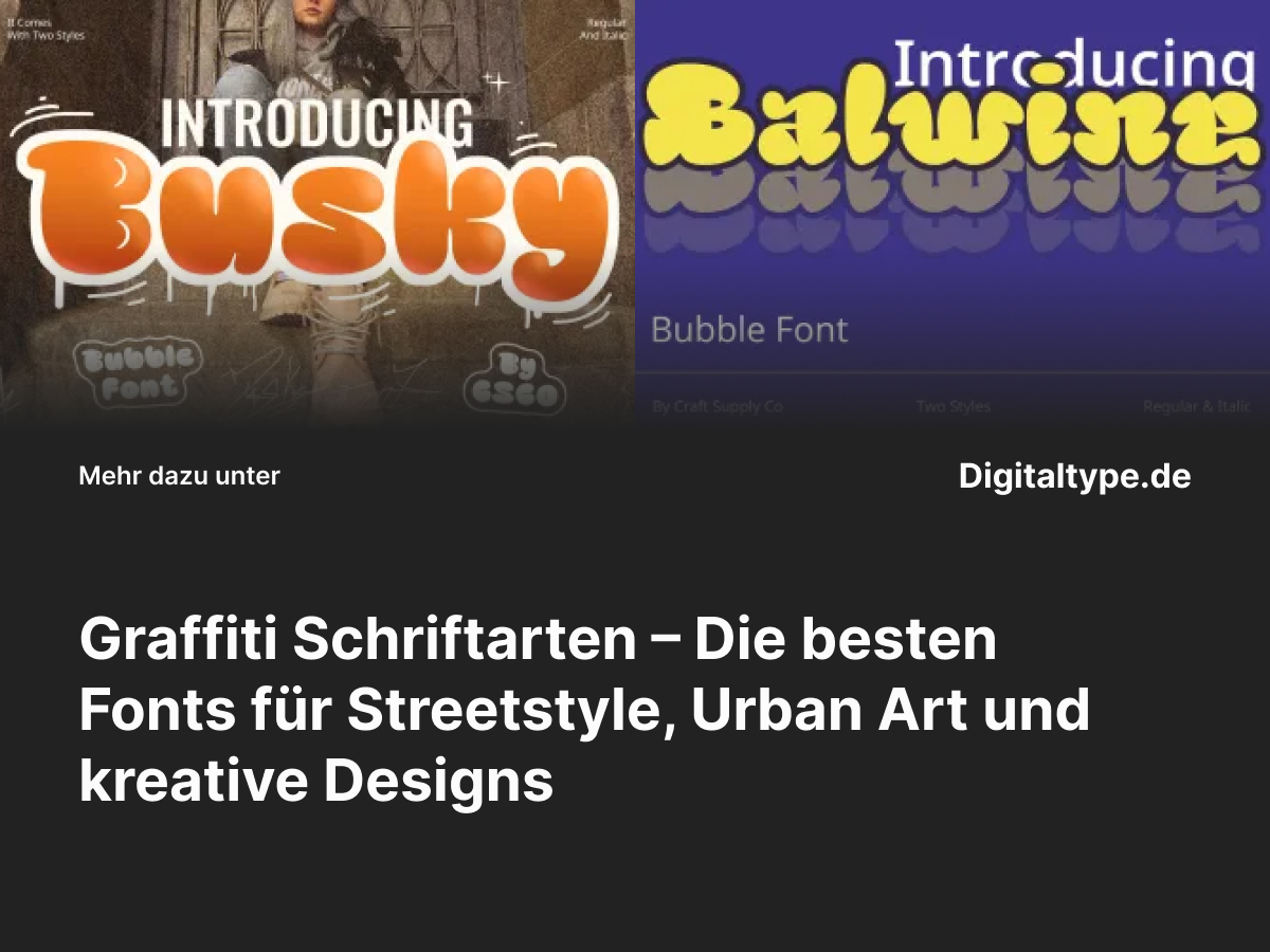 Graffiti Schriftarten – Die besten Fonts für Streetstyle, Urban Art und ...