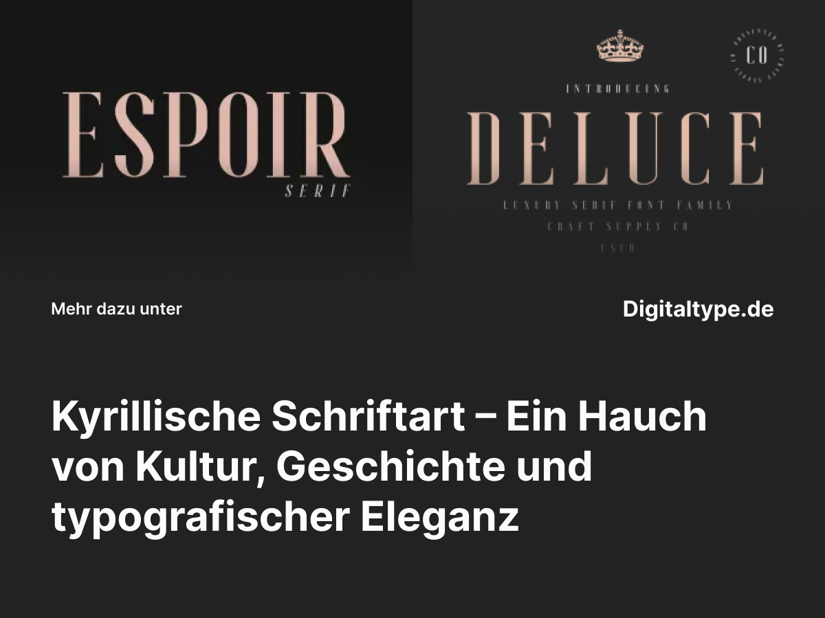 Kyrillische Schriftart – Ein Hauch von Kultur, Geschichte und ...