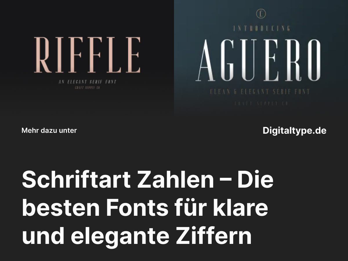 Schriftart Zahlen – Die besten Fonts für klare und elegante Ziffern ...