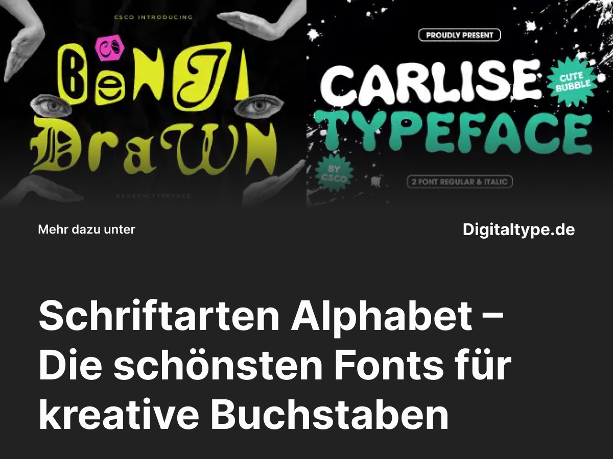 Schriftarten Alphabet – Die schönsten Fonts für kreative Buchstaben ...