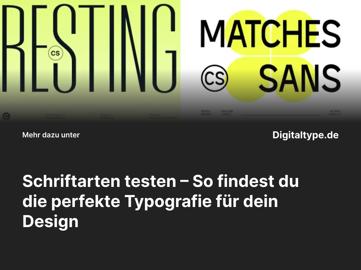 Schriftarten testen – So findest du die perfekte Typografie für dein ...