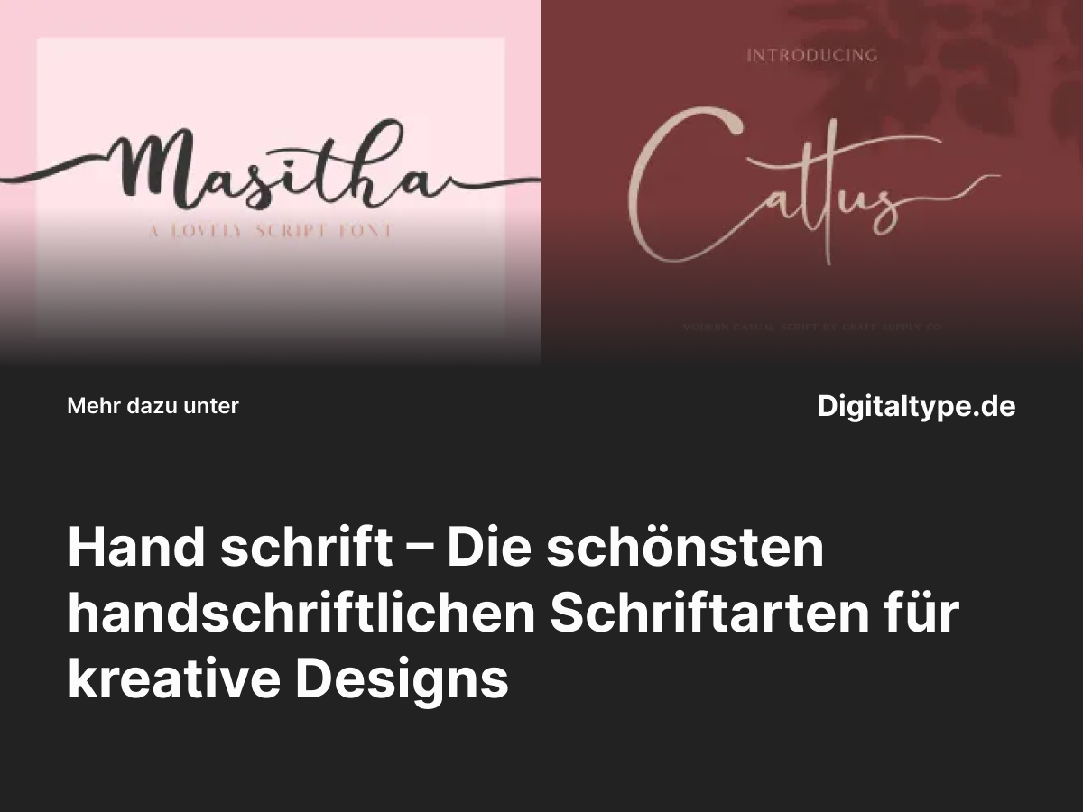 Die 22 besten Schriftarten Fonts für moderne Designs