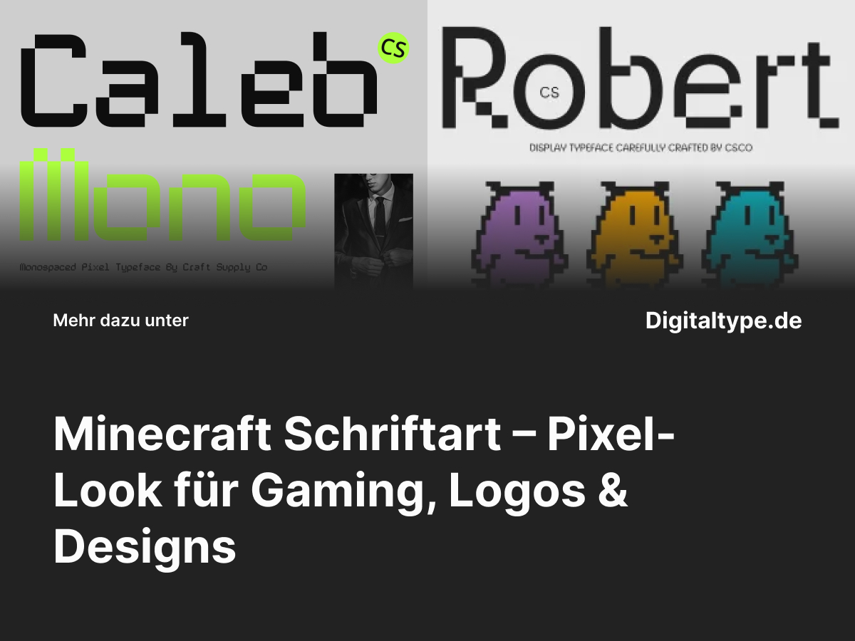 Minecraft Schriftart – Pixel-Look für Gaming, Logos & Designs - Digital ...