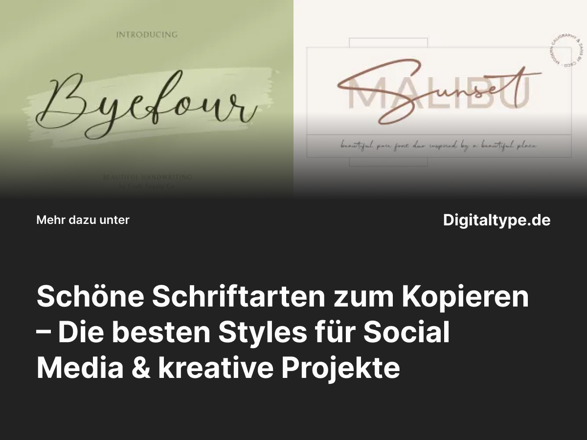 Top 28 Schriftarten für kreative und professionelle Designs
