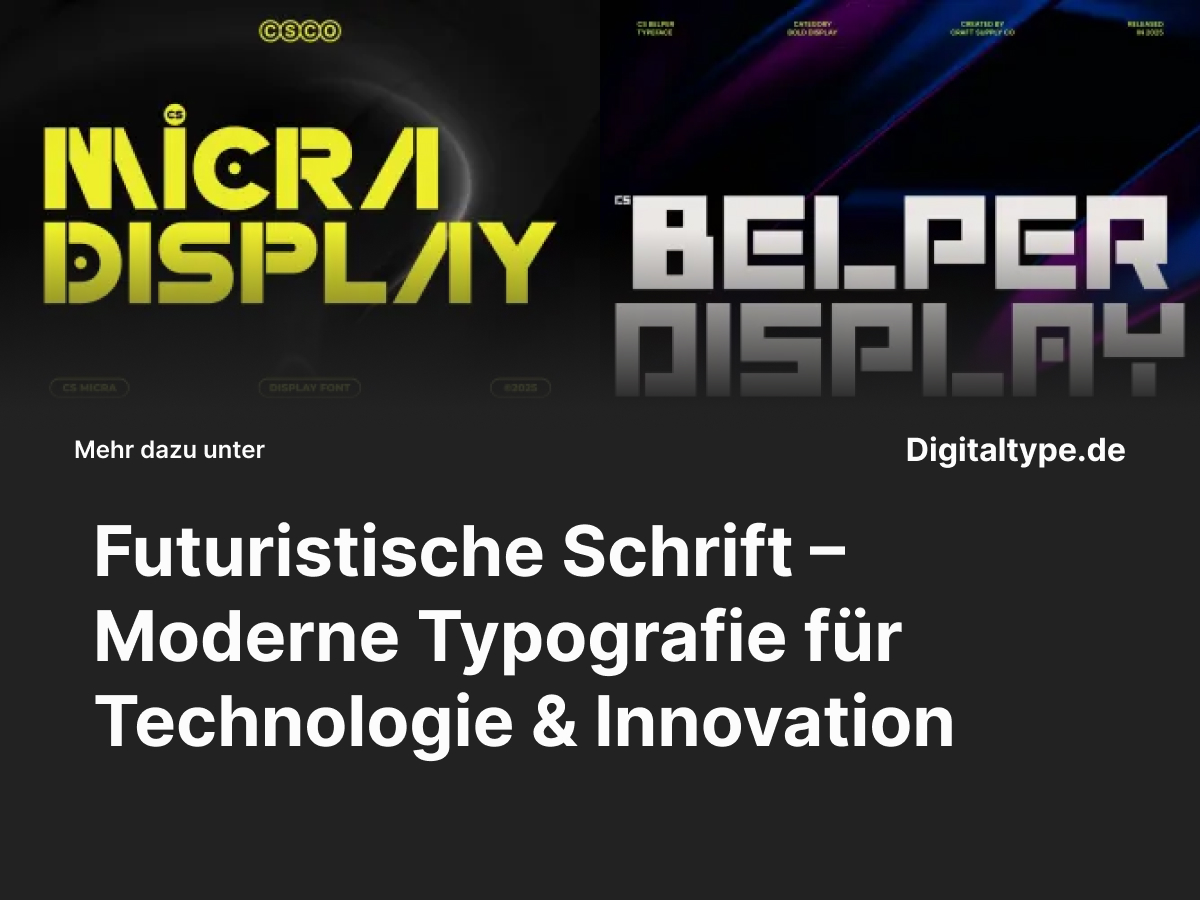 Futuristische Schrift – Moderne Typografie für Technologie & Innovation ...