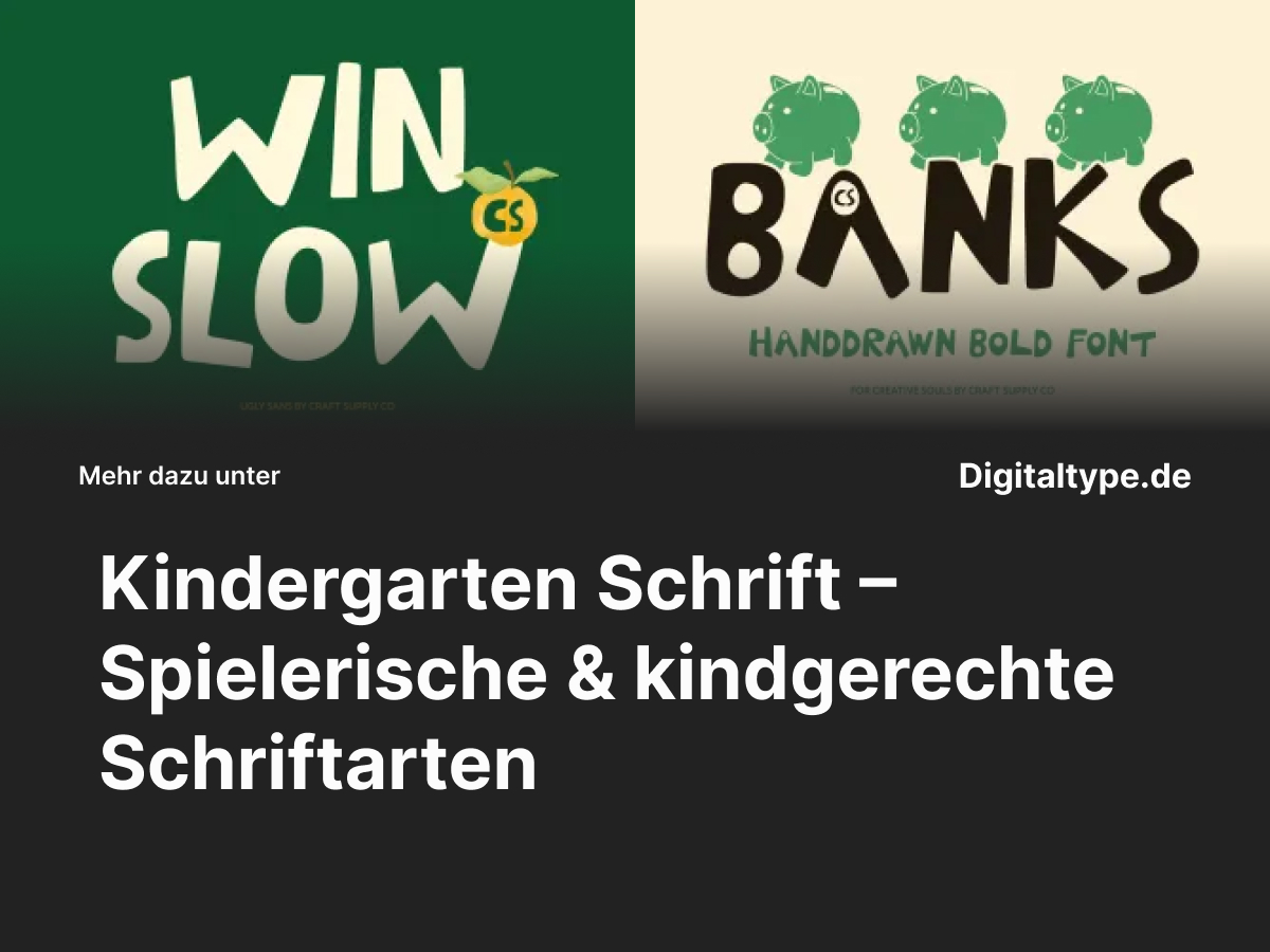 Kindergarten Schrift – Spielerische & kindgerechte Schriftarten ...