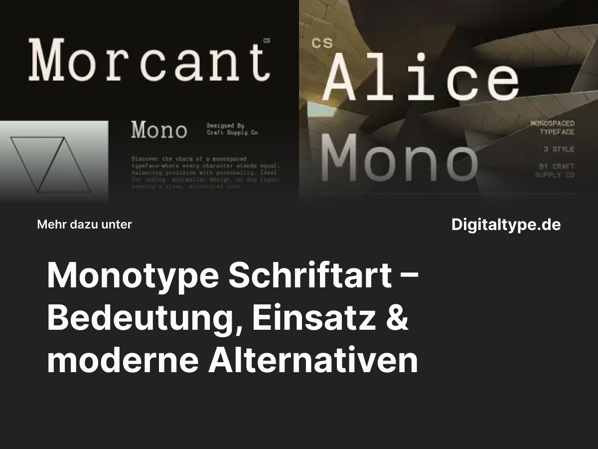 Monotype Schriftart – Bedeutung, Einsatz & moderne Alternativen ...