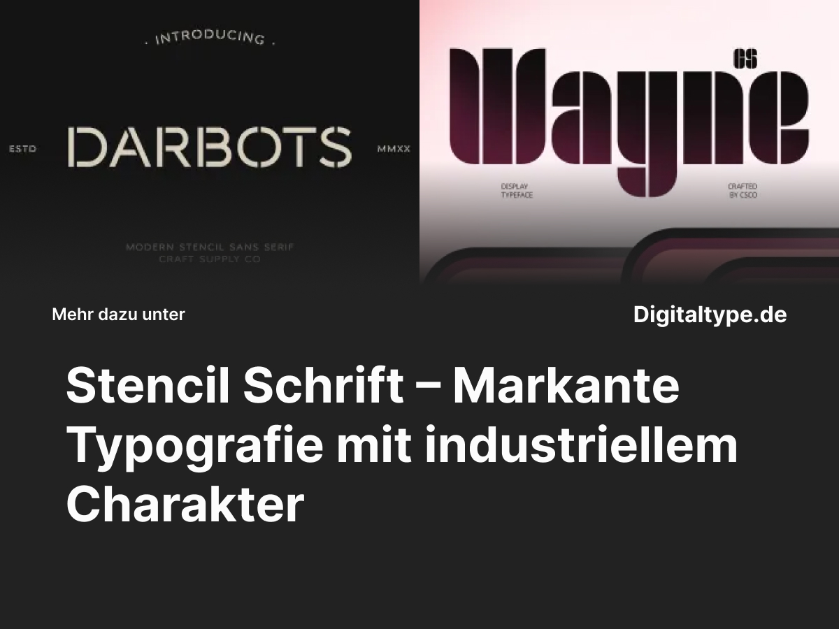 Stencil Schrift – Markante Typografie mit industriellem Charakter ...