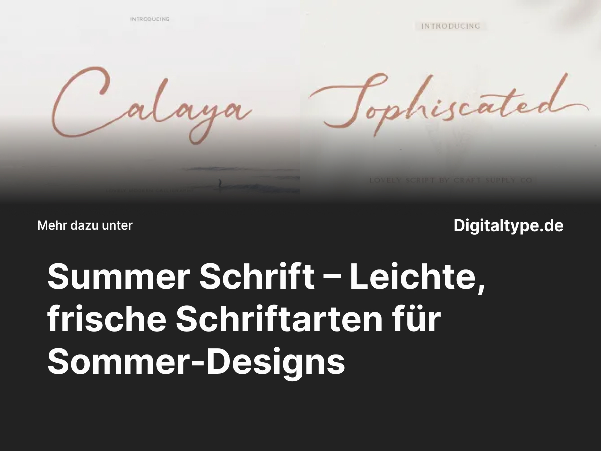 Die 22 besten Schriftarten Fonts für moderne Designs